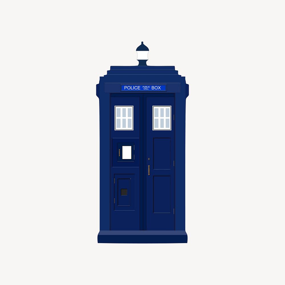 Police box clipart, illustration vector. | Free Vector - rawpixel