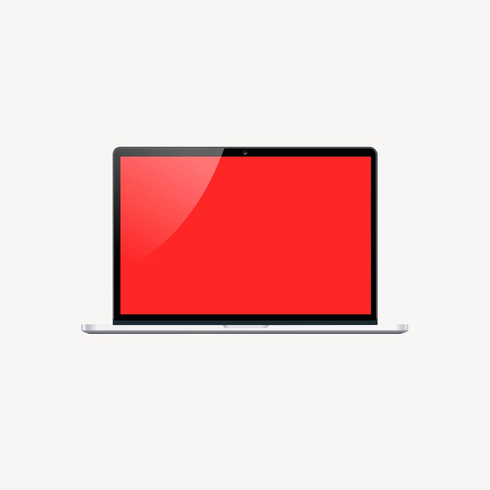 Red laptop clipart, illustration | Free Photo Illustration - rawpixel