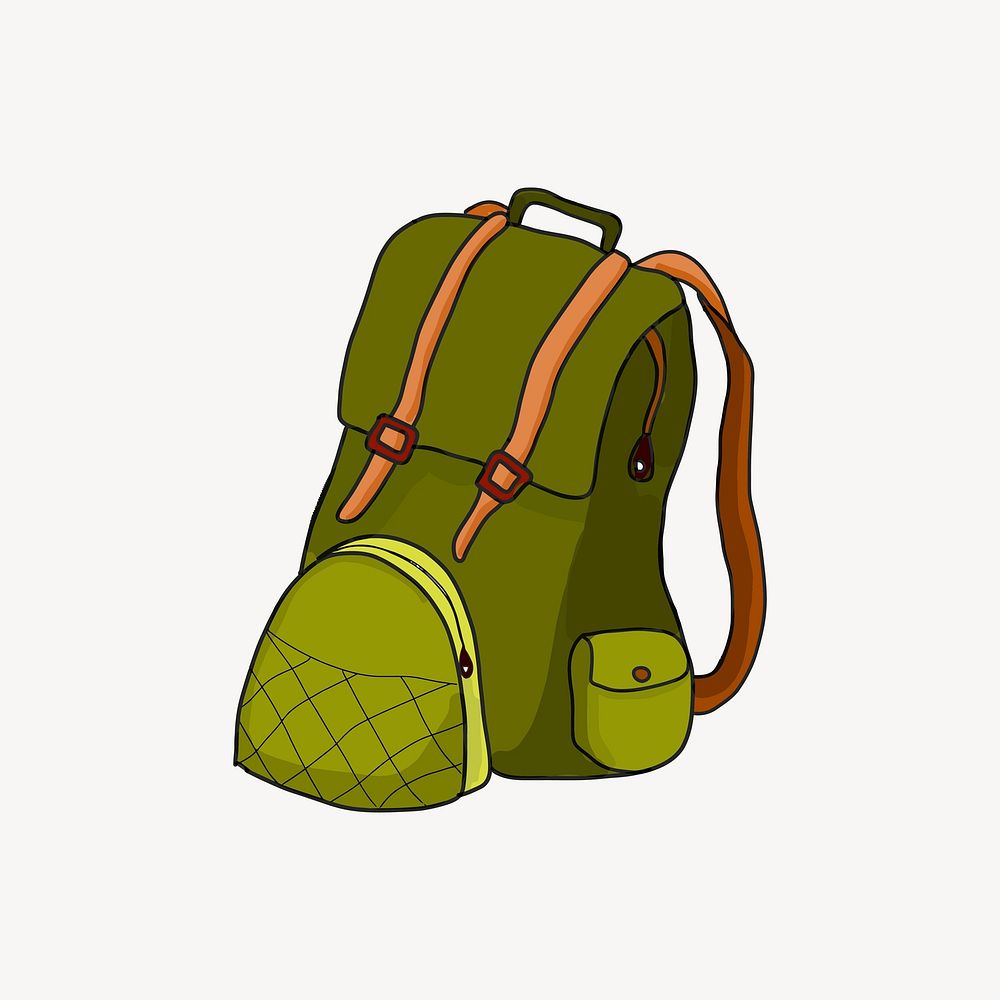 Backpack clipart, illustration. | Free Photo Illustration - rawpixel