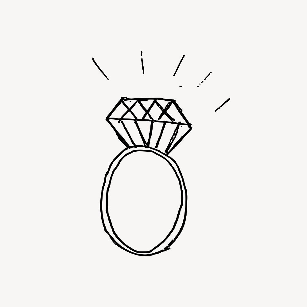 Diamond ring collage element vector | Free Vector - rawpixel