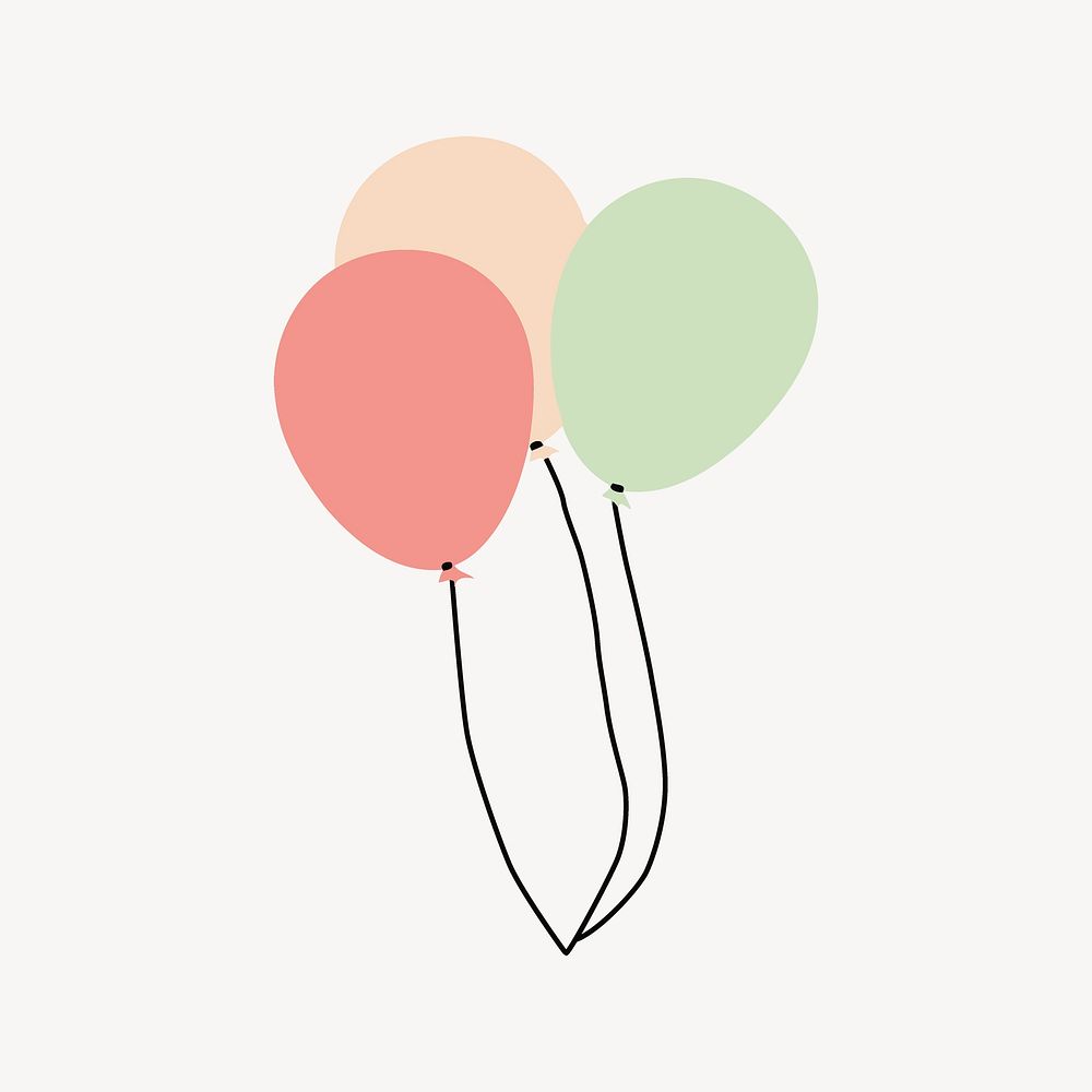 Balloons collage element psd | Free PSD - rawpixel