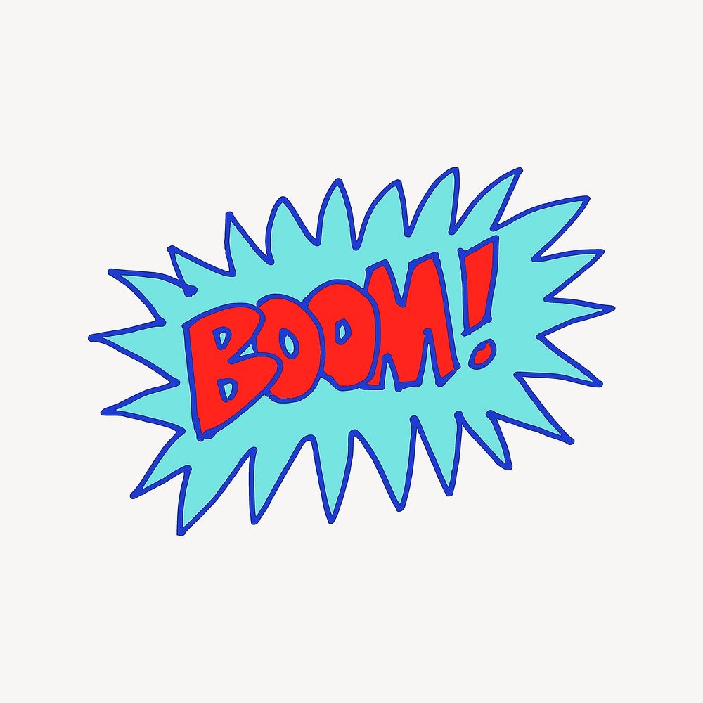 Boom! clipart, speech bubble illustration | Free PSD - rawpixel