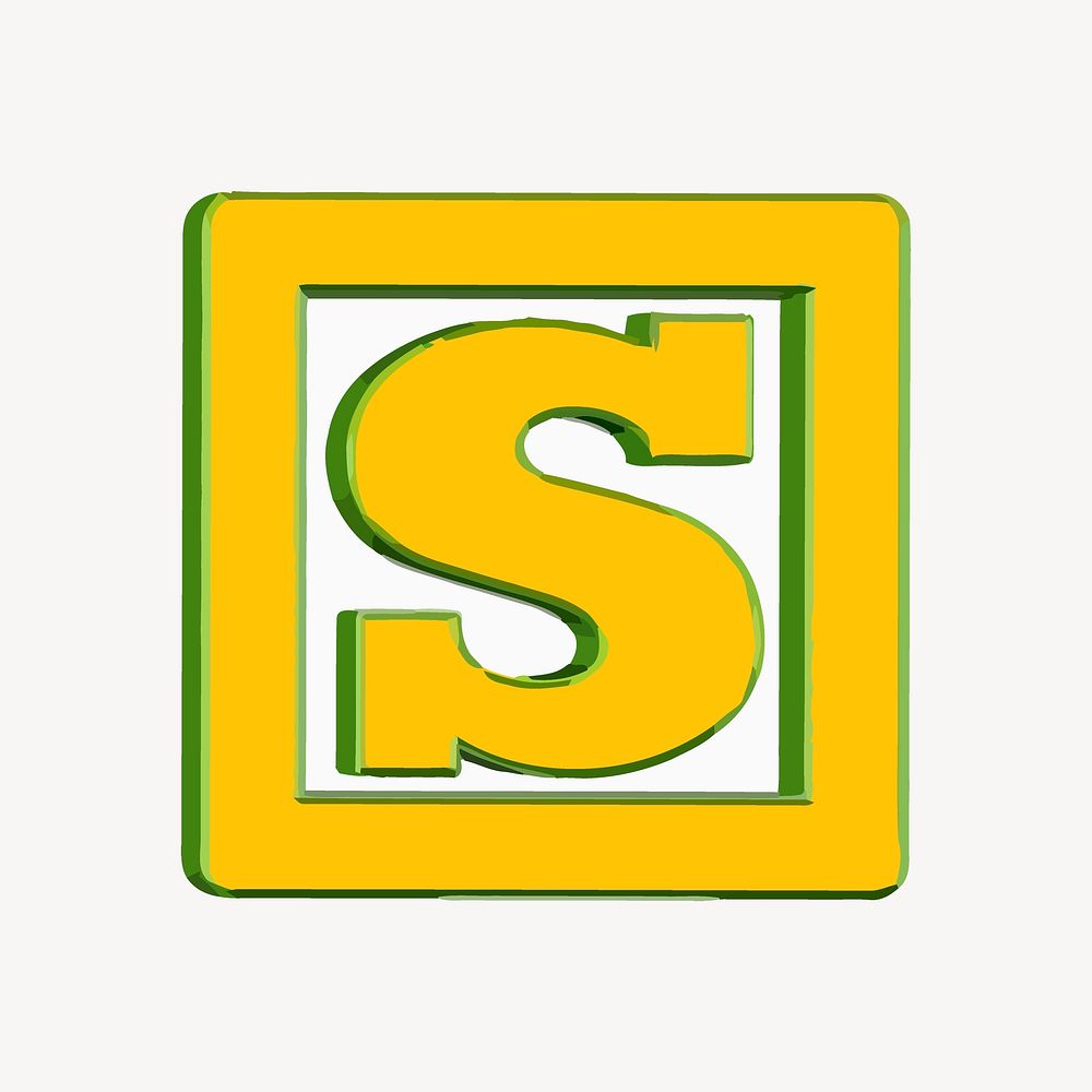 S alphabet collage element psd | Free PSD - rawpixel