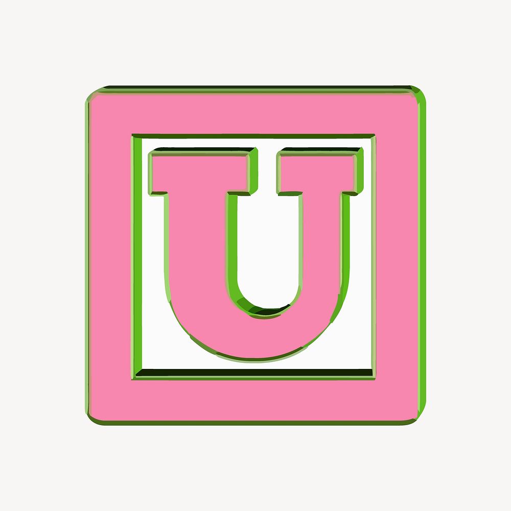U alphabet collage element vector | Free Vector - rawpixel