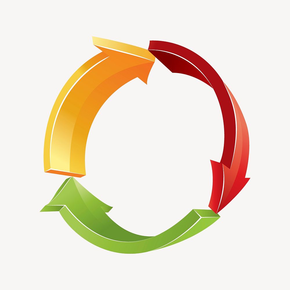 Circle arrow clipart, illustration. | Free Photo - rawpixel