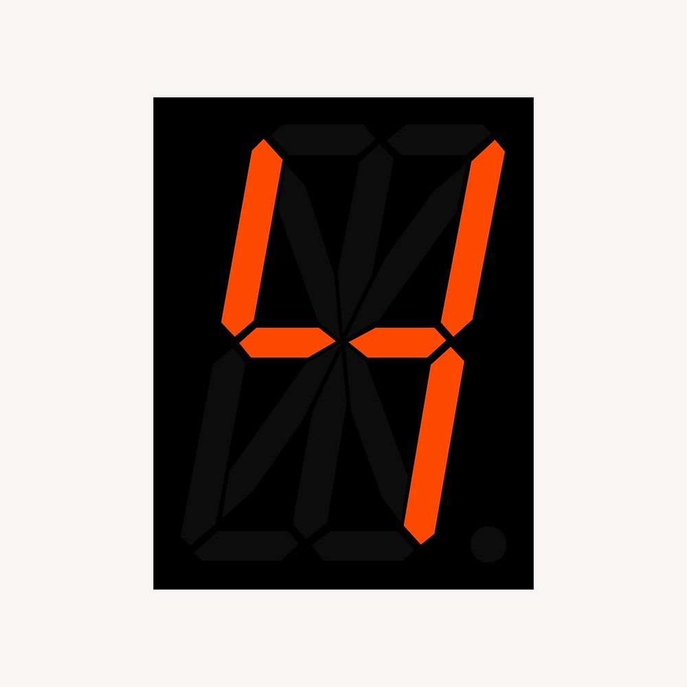 Four 4 digit number clipart | Free Vector - rawpixel