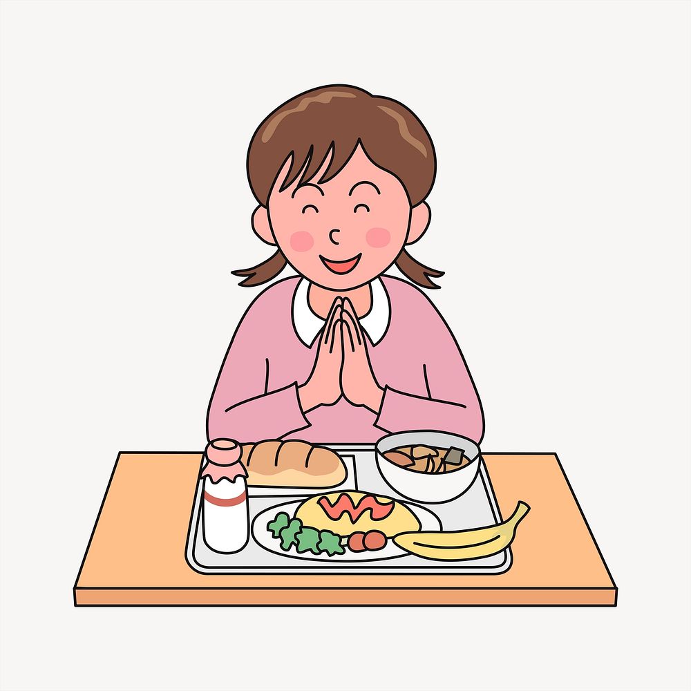 Lunch clipart illustration vector. Free | Free Vector - rawpixel