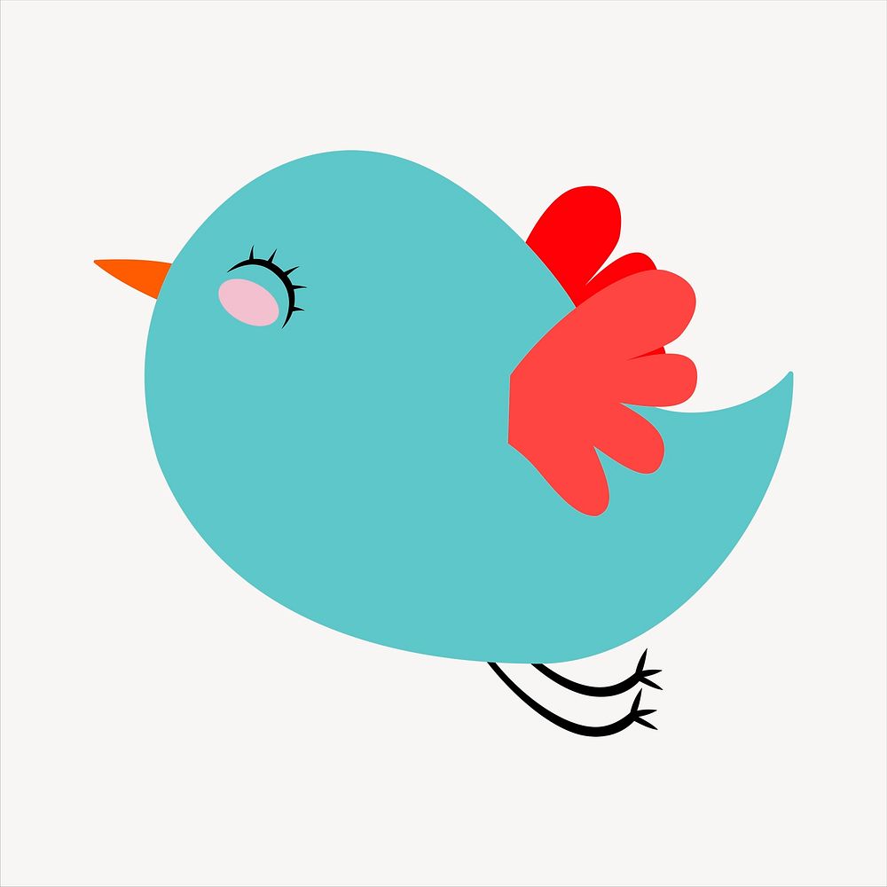 Cute bird clip art psd. | Free PSD - rawpixel
