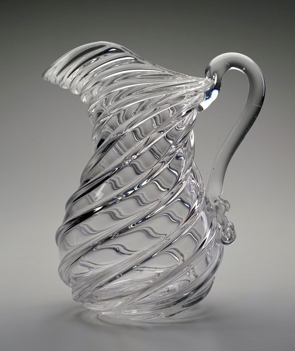 Pitcher, lead glass, applied handle, | Free Photo - rawpixel