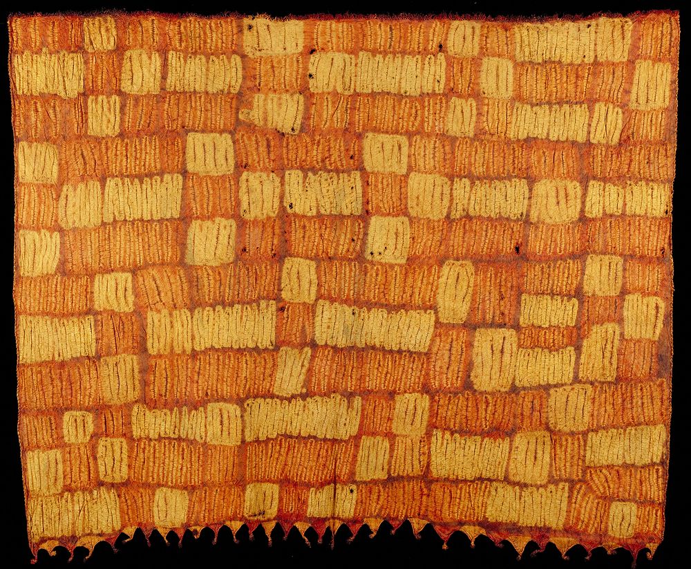 Plaited raffia; resist dyed; fringe | Free Photo Illustration - rawpixel