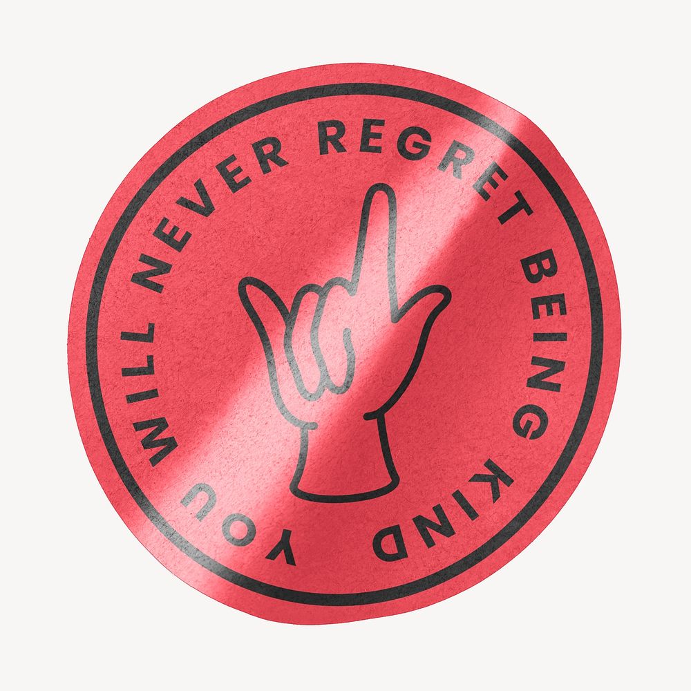 Be kind sticker, red round | Free Photo - rawpixel