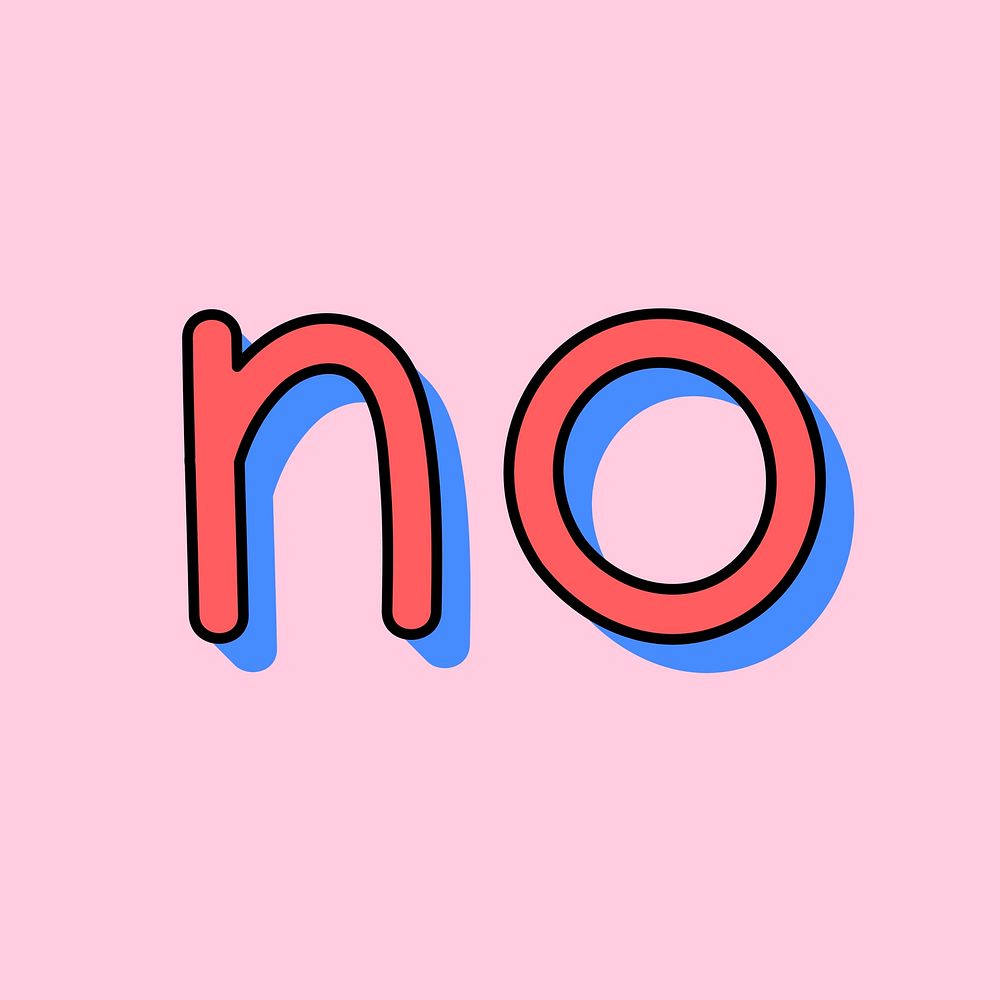 Doodle no text vector typography | Free Photo - rawpixel