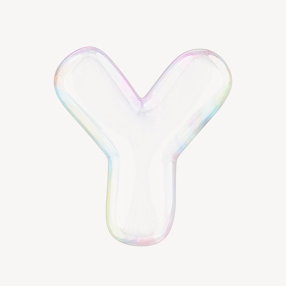 Y letter, 3D transparent holographic | Free Photo - rawpixel
