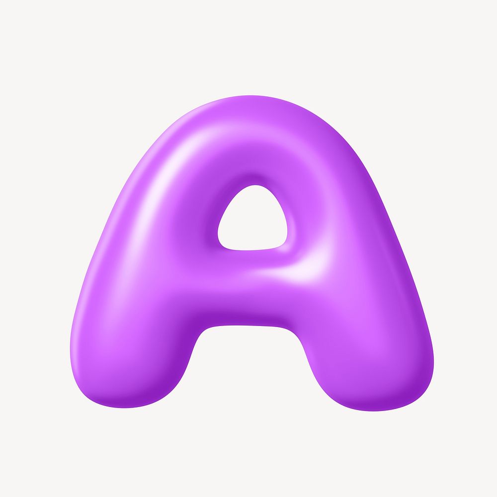 3D letter, purple balloon English | Free Photo - rawpixel