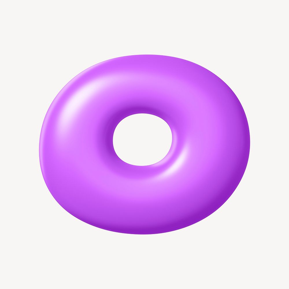 3D purple o letter, isolated | Premium Photo - rawpixel