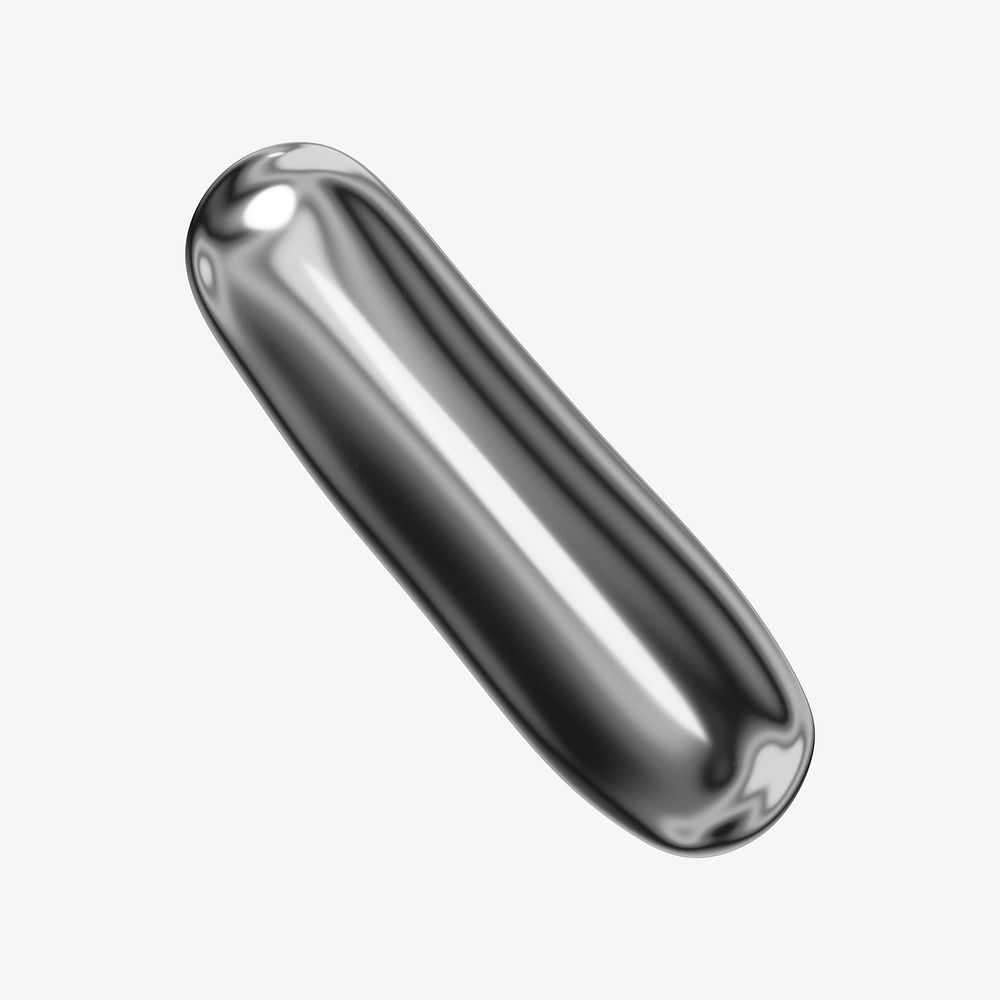 Slash sign symbol, 3D chrome | Free Photo - rawpixel