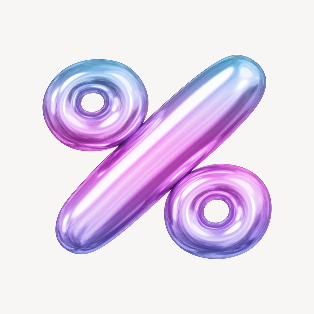 Percent sign symbol, pink 3D | Premium PSD - rawpixel
