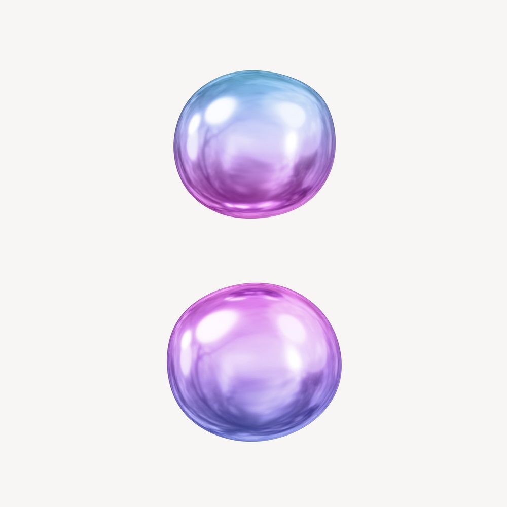 Colon symbol, pink 3D gradient | Premium PSD - rawpixel