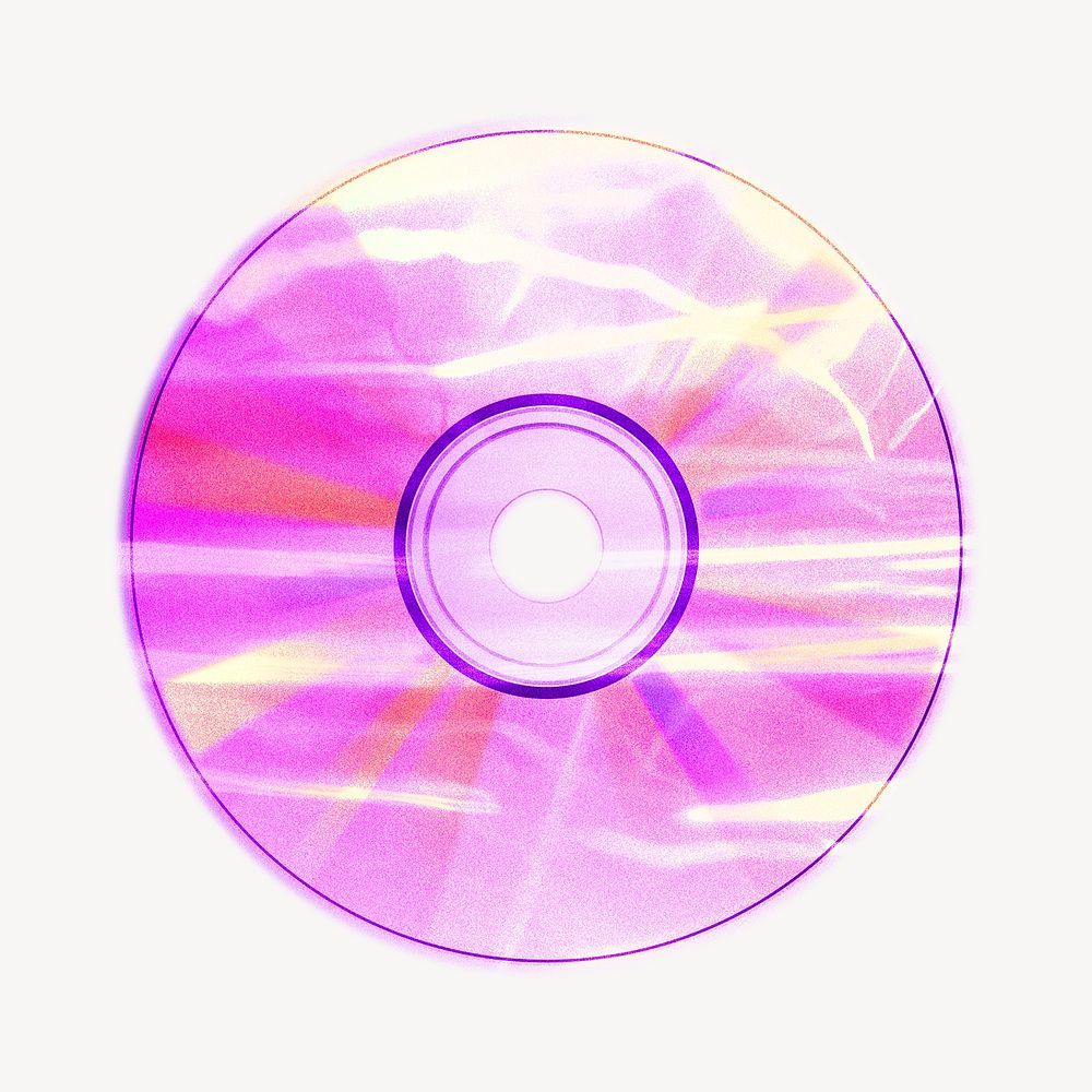 Neon pink CD, holographic music | Premium PSD - rawpixel