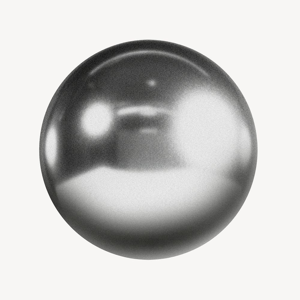 3D metallic ball, silver design | Premium PSD - rawpixel