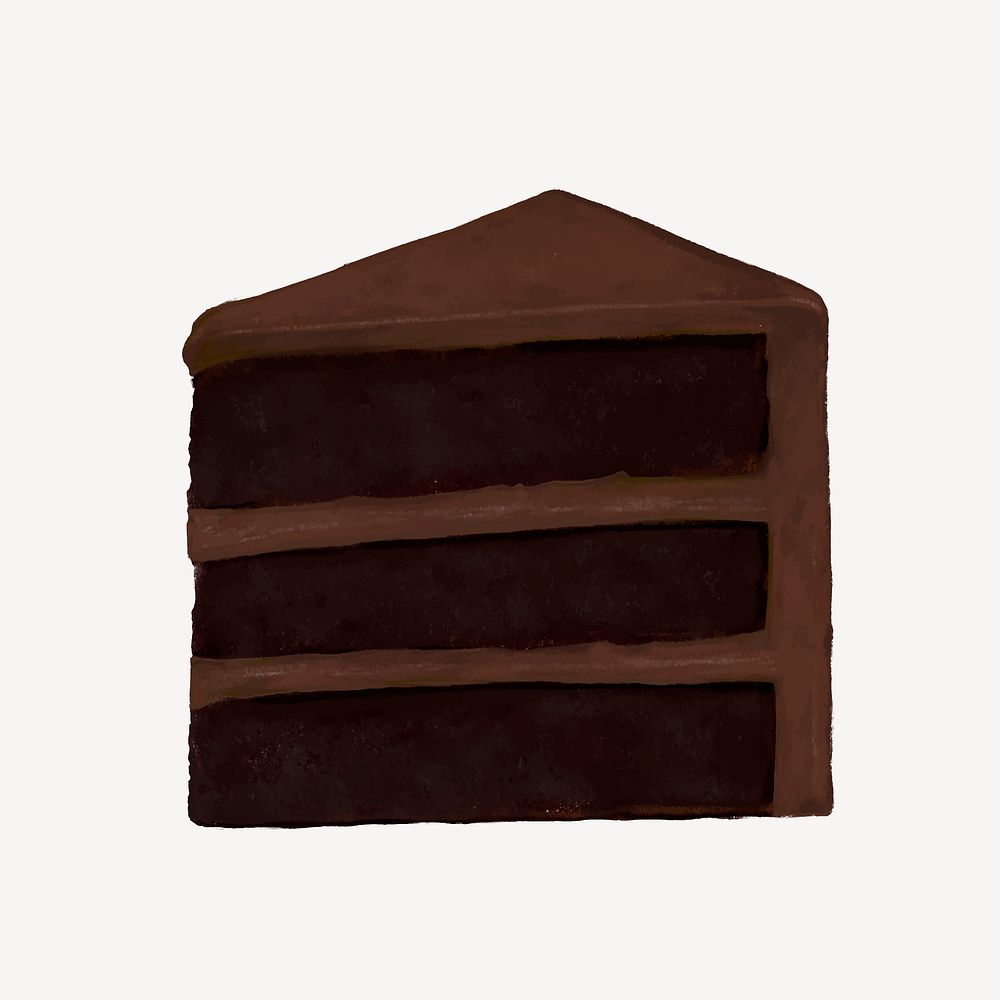 Chocolate cake slice, dessert, food | Premium Vector Illustration ...
