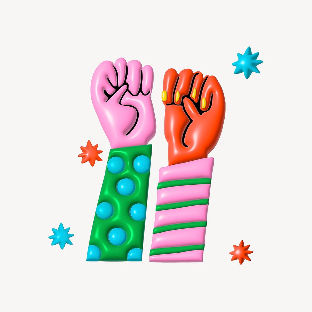 BLM fists 3D illustration, Black | Free Photo - rawpixel