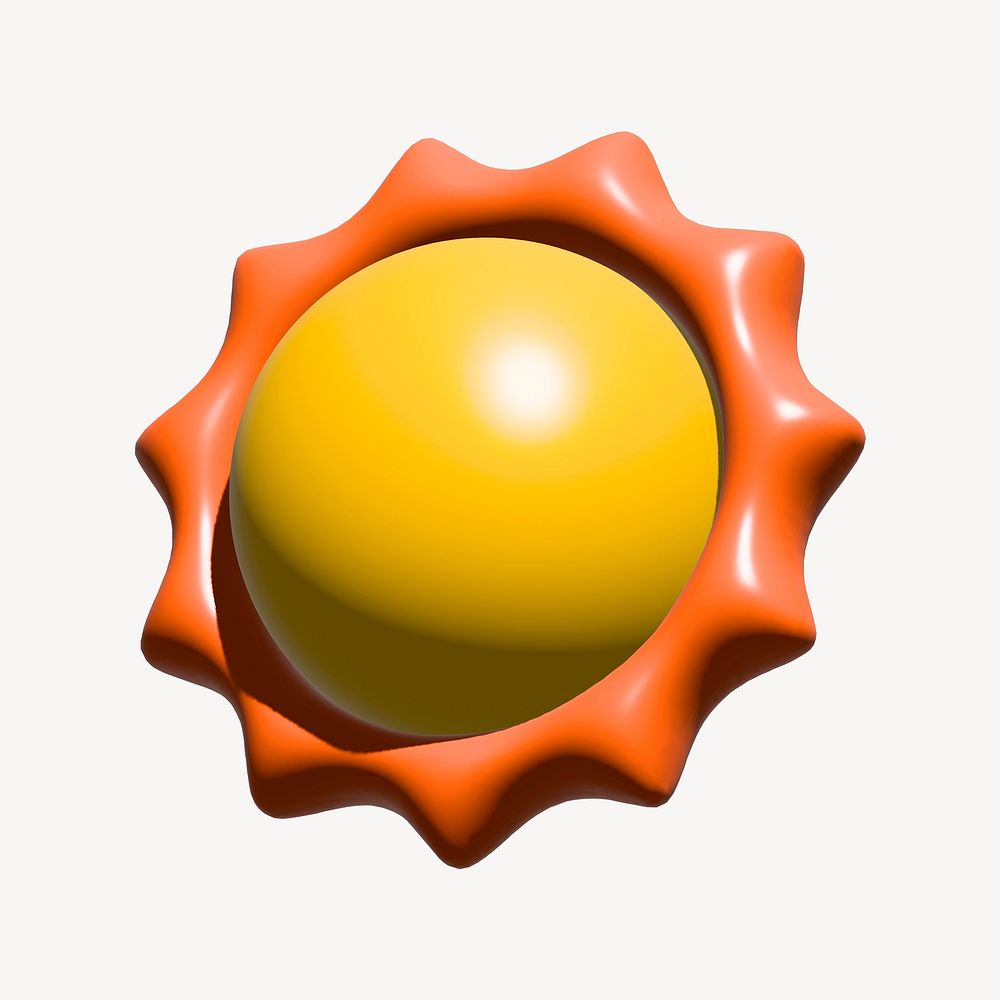 3D sun illustration psd | Premium PSD - rawpixel