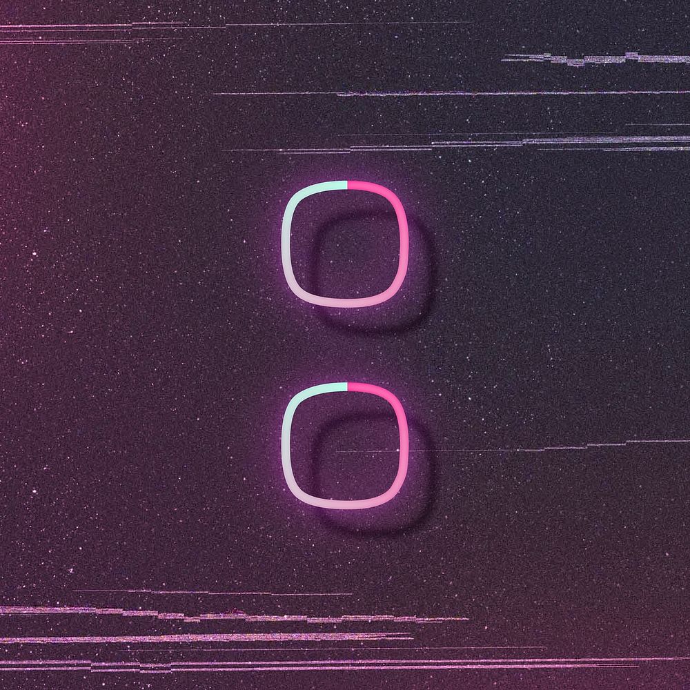 Pink neon glow colon symbol | Premium Photo - rawpixel