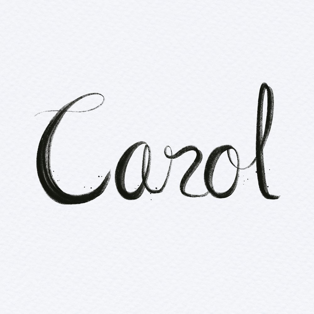 Carol hand drawn font typography | Free Photo - rawpixel