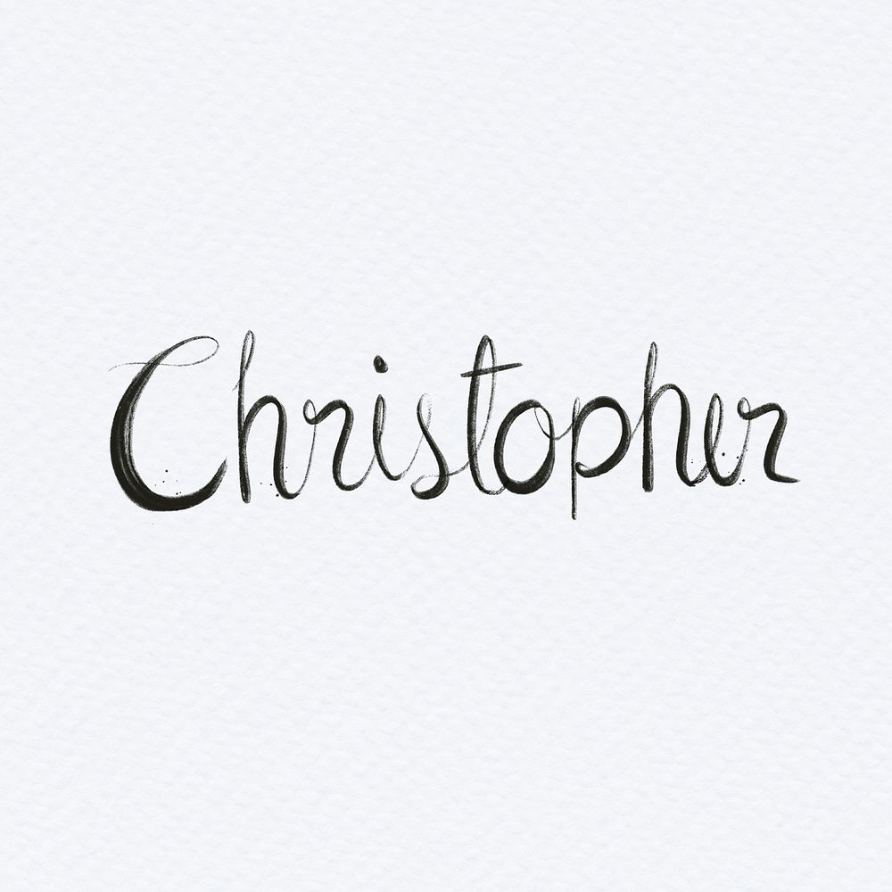 Hand drawn Christopher font typography | Free Photo - rawpixel