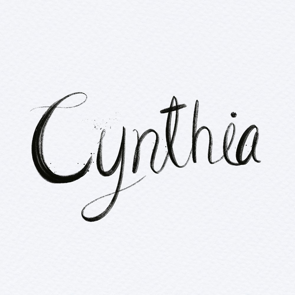 Hand drawn Cynthia font typography | Free Photo - rawpixel