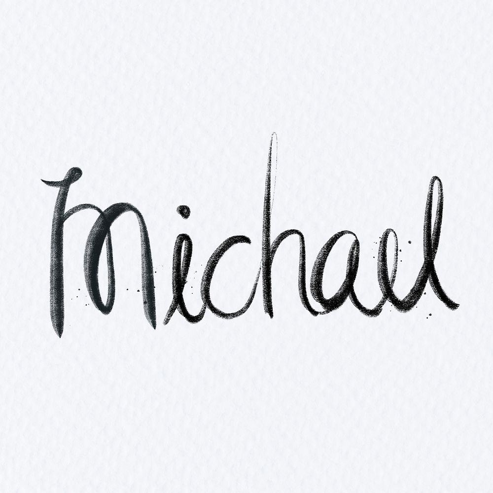 Hand drawn Michael font typography | Free Photo - rawpixel