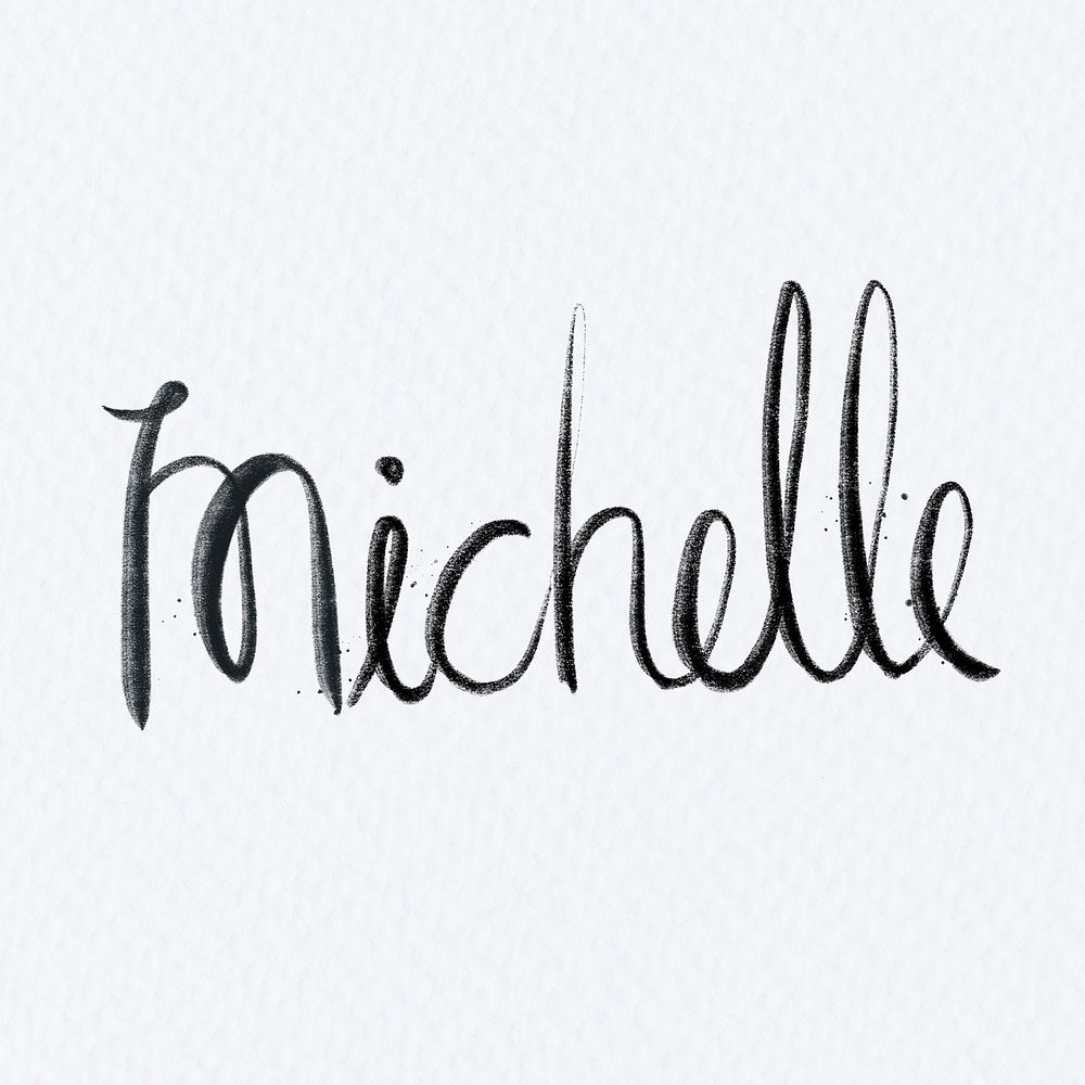 Hand drawn Michelle font typography | Free Photo - rawpixel