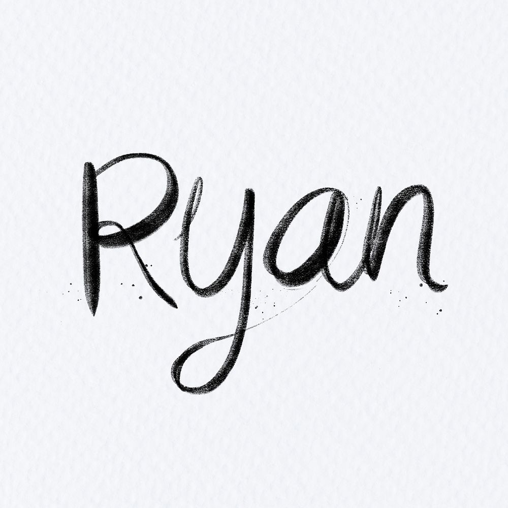 Hand drawn Ryan font typography | Free Photo - rawpixel