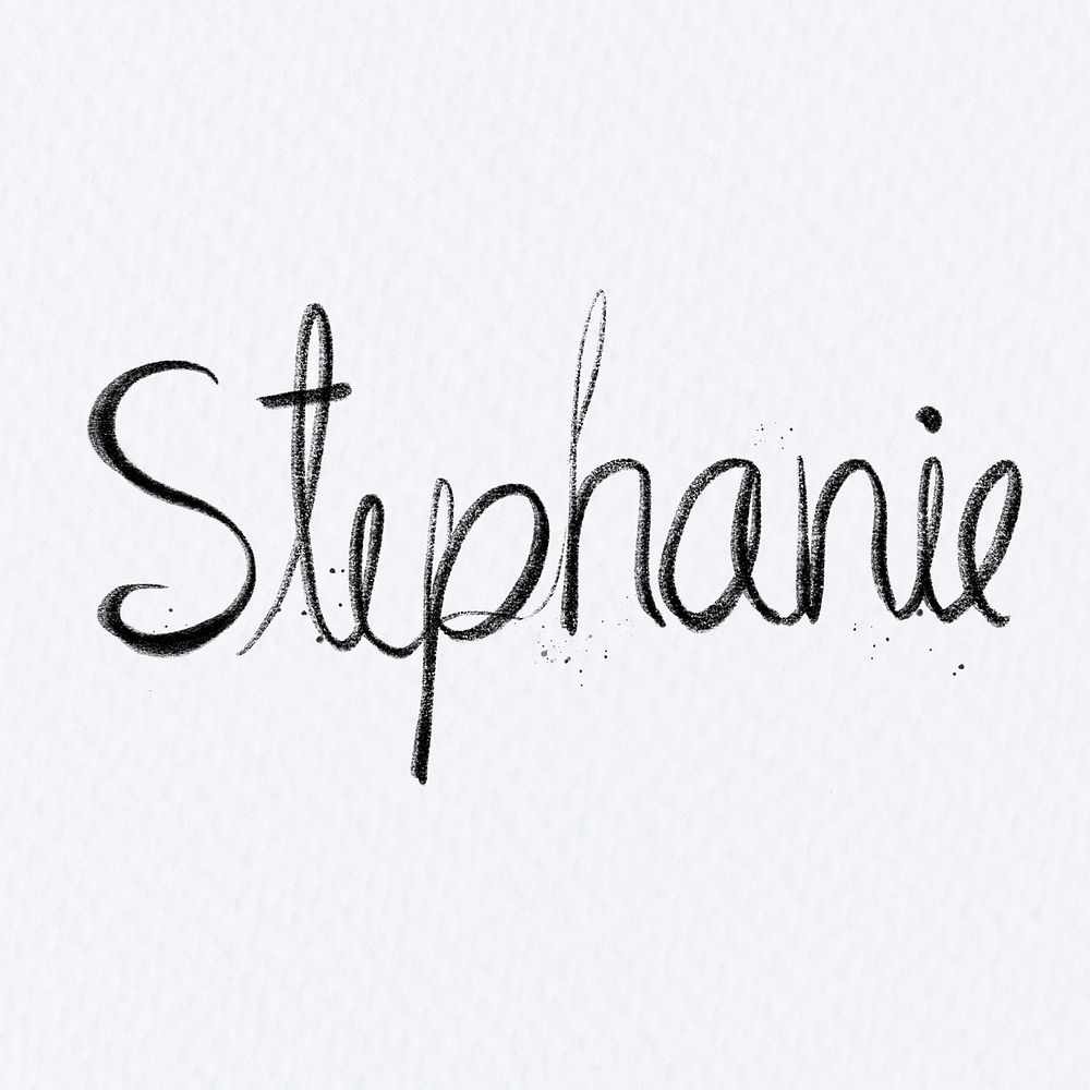 Stephanie hand drawn font typography | Free Photo - rawpixel