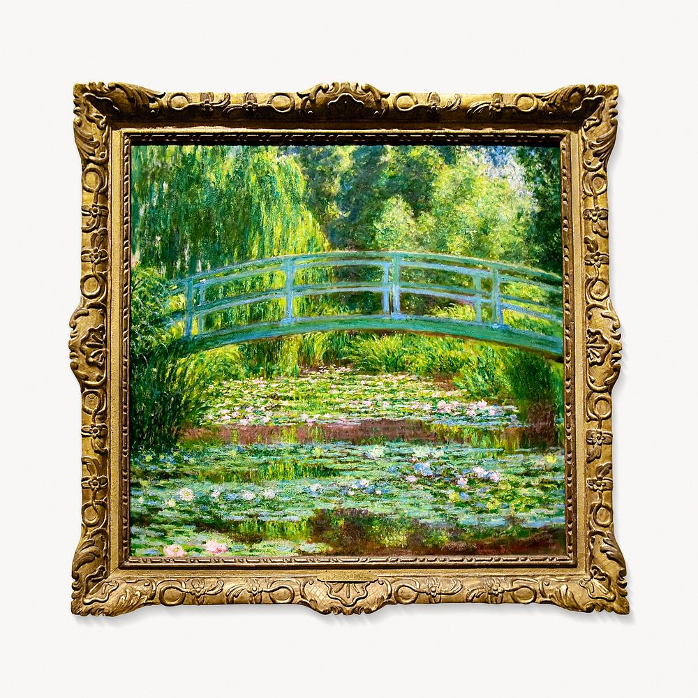 Monet’s Japanese Footbridge framed artwork, | Free Photo - rawpixel