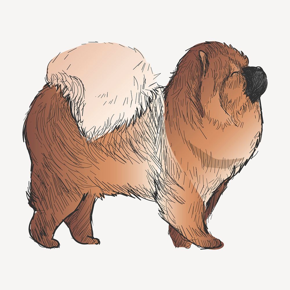Chow Chow dog sketch animal | Premium PSD - rawpixel
