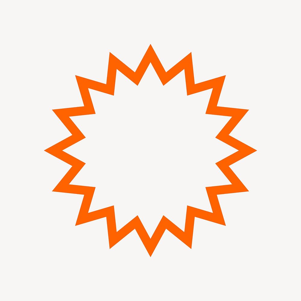 Starburst frame outline element graphic | Premium Vector - rawpixel