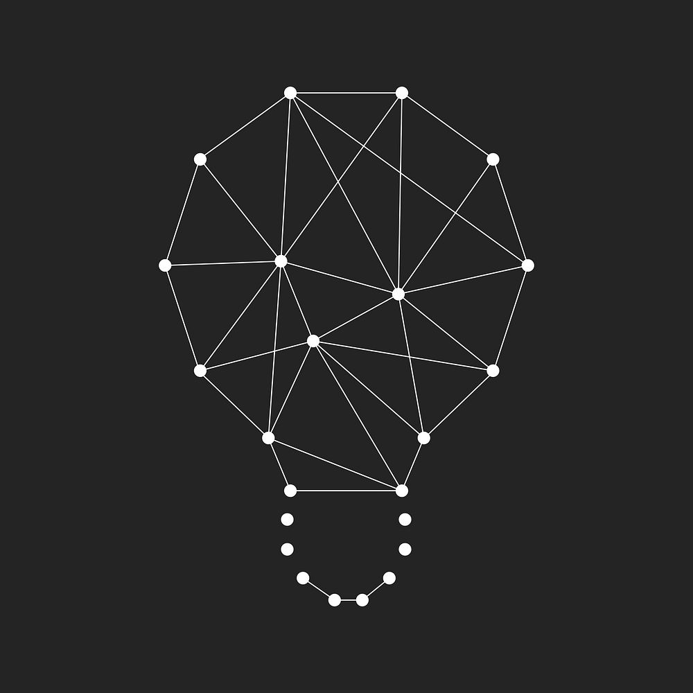 Connecting dots, light bulb shape | Premium Vector - rawpixel