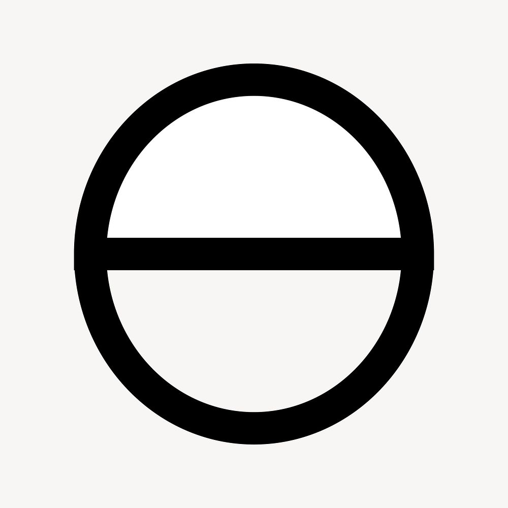 Circled minus, black geometric shape | Premium Vector - rawpixel