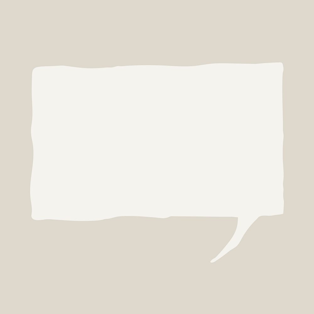 Beige speech bubble collage element | Premium Vector - rawpixel