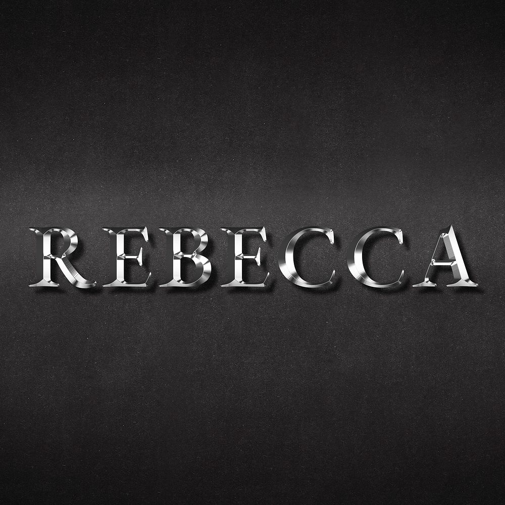 Rebecca typography silver metallic effect | Free Photo - rawpixel