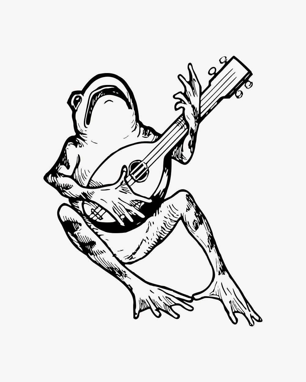 Musician frog clip art vector. | Free Vector Illustration - rawpixel