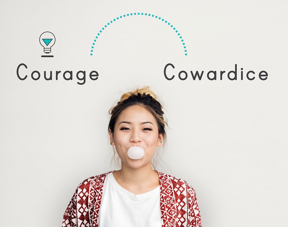 Antonym Opposite Courage Cowardice Impossible | Free Photo - rawpixel