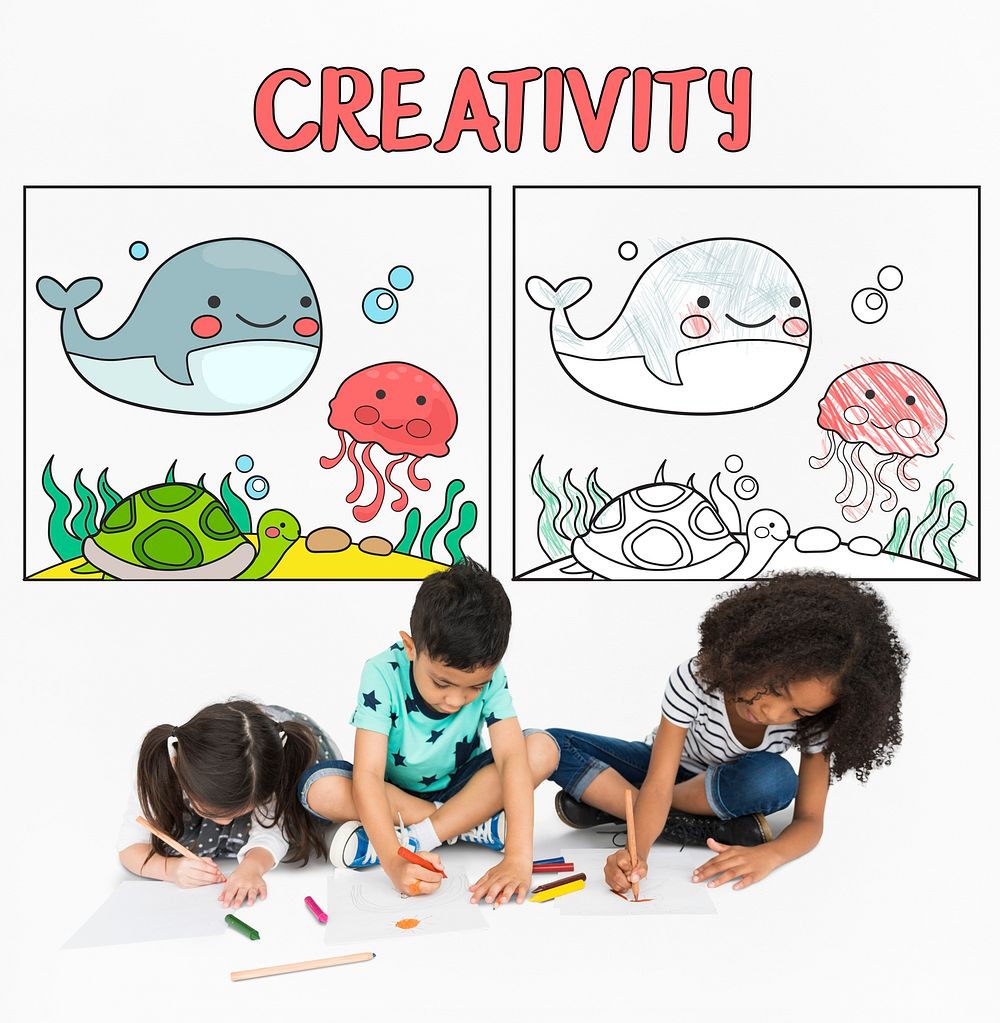 Children working drawing pad network | Free Photo - rawpixel