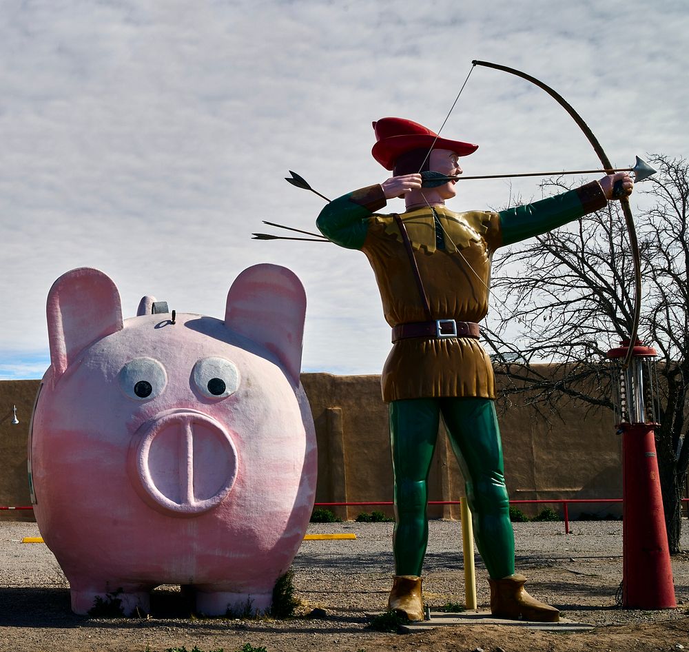 pink pig and Robin Hood | Free Photo - rawpixel