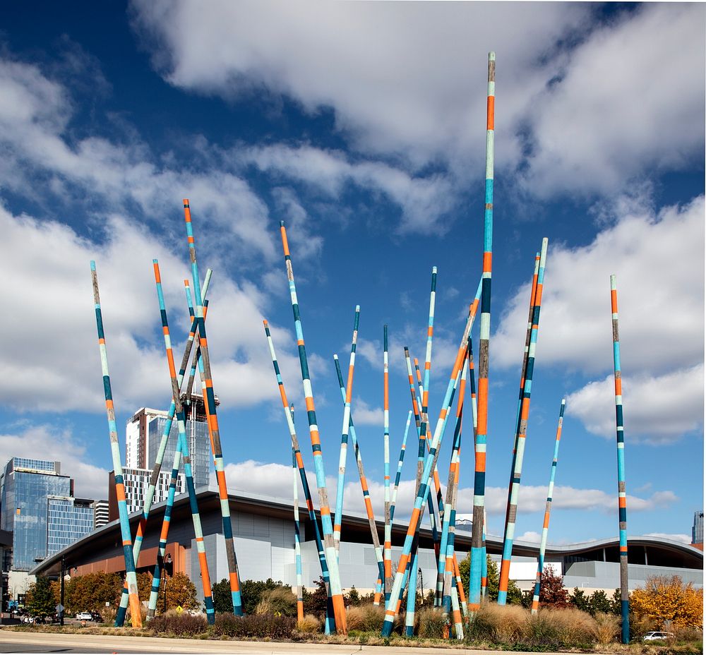 Artist Christian Moeller's "Stix" public-art | Free Photo - rawpixel