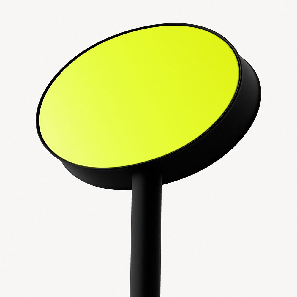 Yellow round 3D business sign | Free Photo - rawpixel