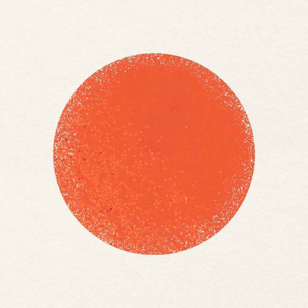 Orange glittery circle, geometric shape | Photo Illustration - rawpixel