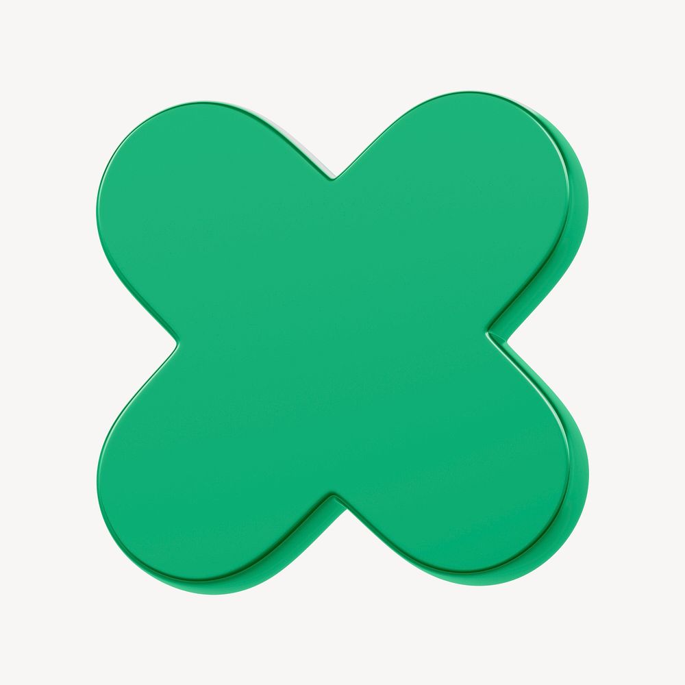 Multiply symbol 3D geometric collage | Premium PSD - rawpixel